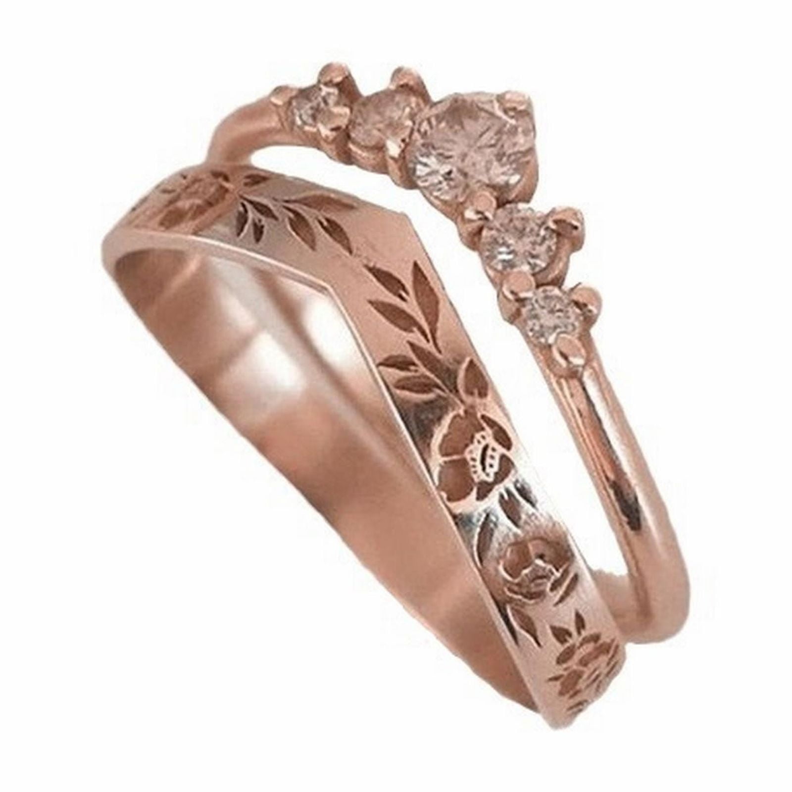 Jierger Finger Circlet 1 Pair Finger Circlet Solid Color V Shape ...