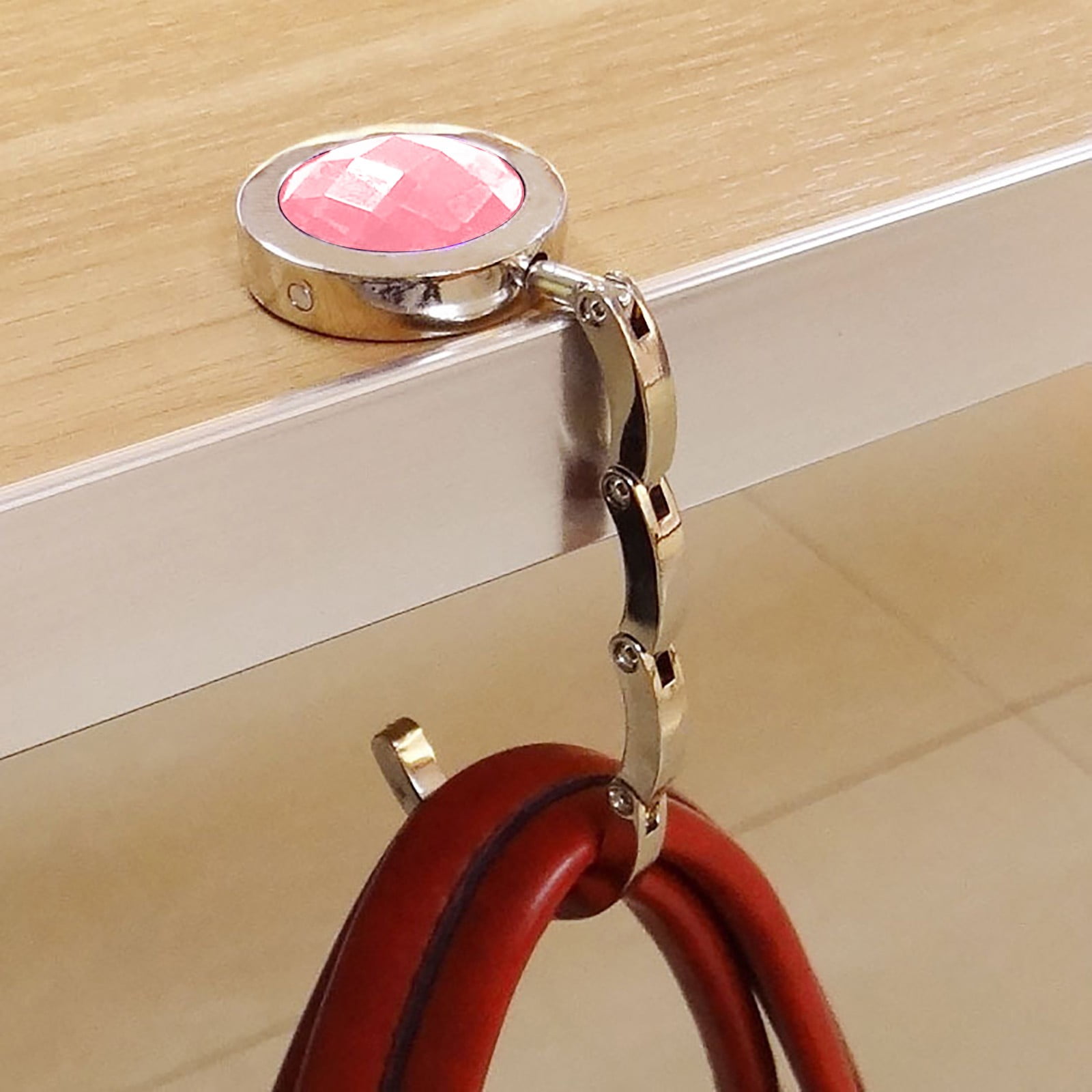 Jierger Foldable Purse Hook Floding Handbag Hanger Rhinestone Bag ...