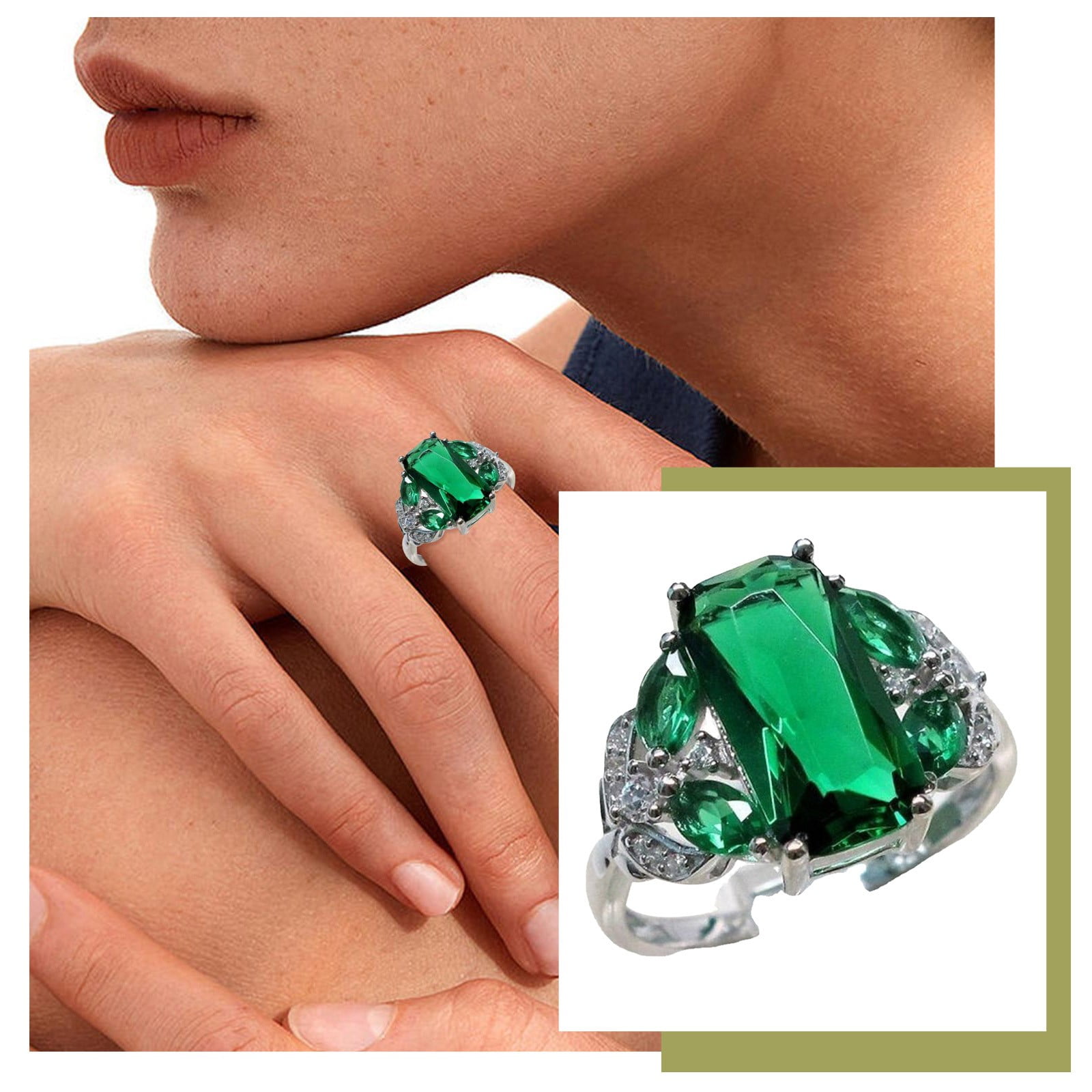 Jierger Gold Plated Red Wedding Ring Bling Bling Red Ring for Bride for ...