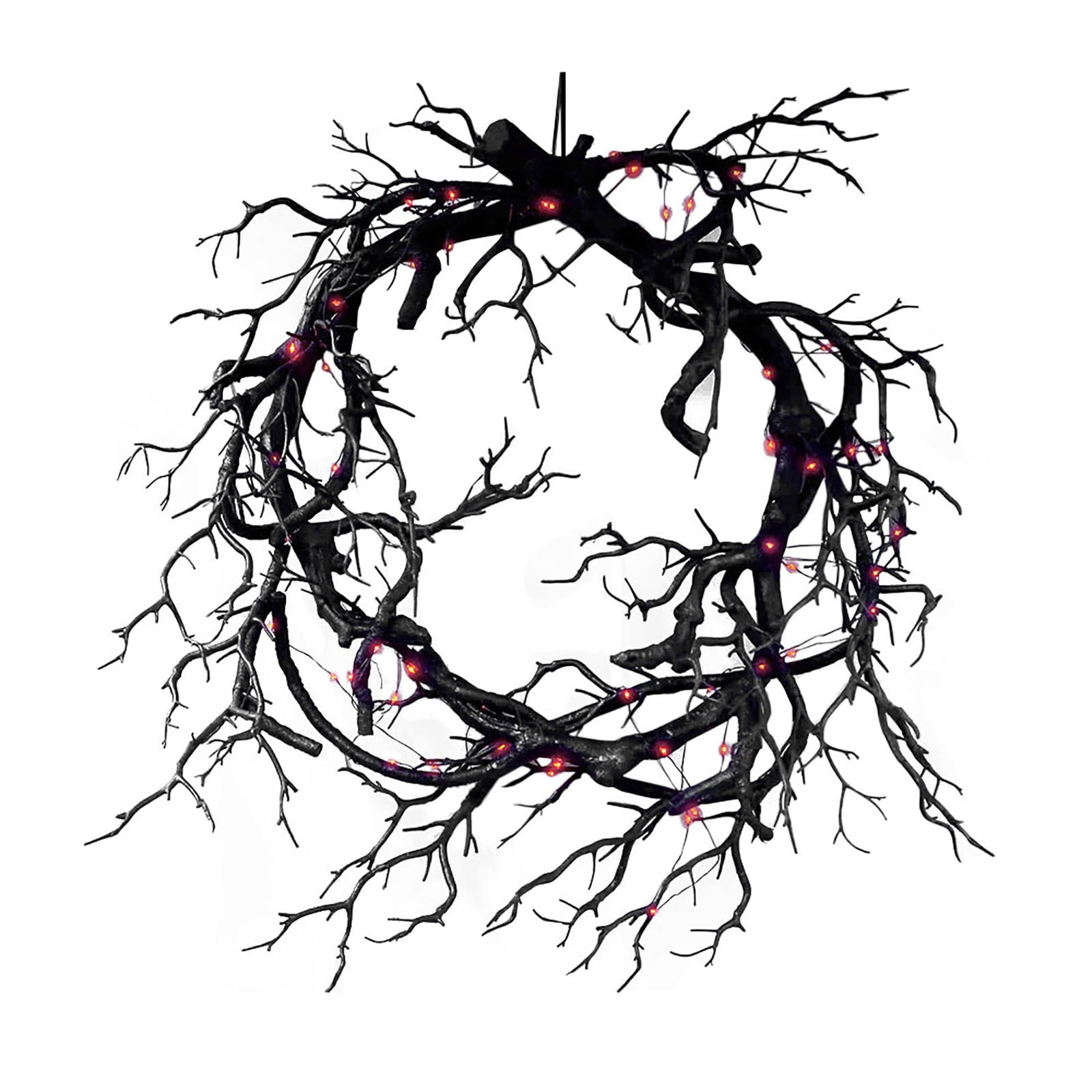 Jierger Halloween Dead Branch Garland Decoration Glowing Black Branch ...
