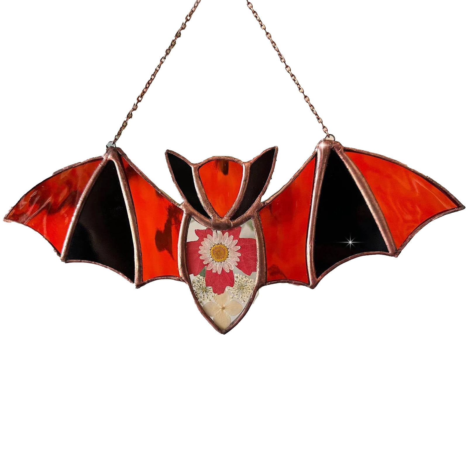 Jierger Halloween Decoration Props Colored Bat Window Hanging Acrylic ...