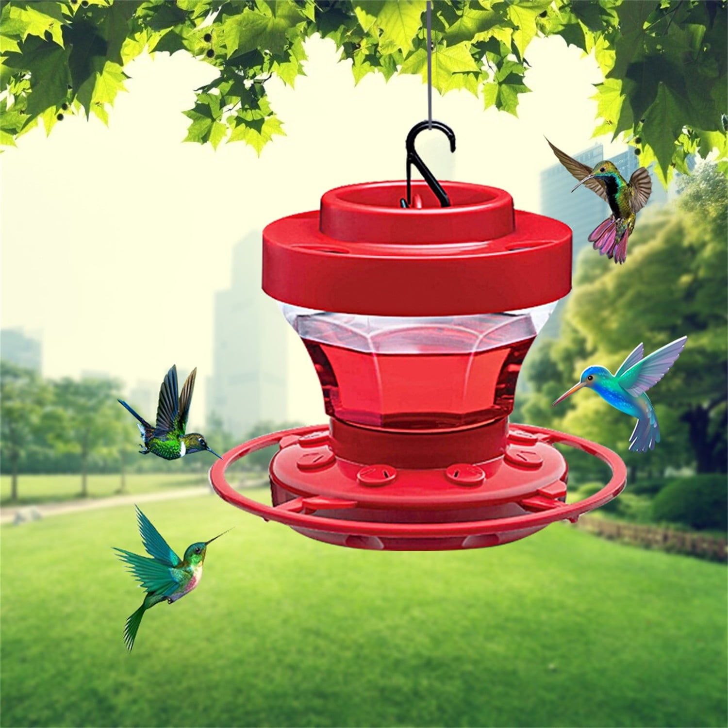 Jierger Hummingbird Feeders for Outdoors Hanging, Plastic Humming Bird ...