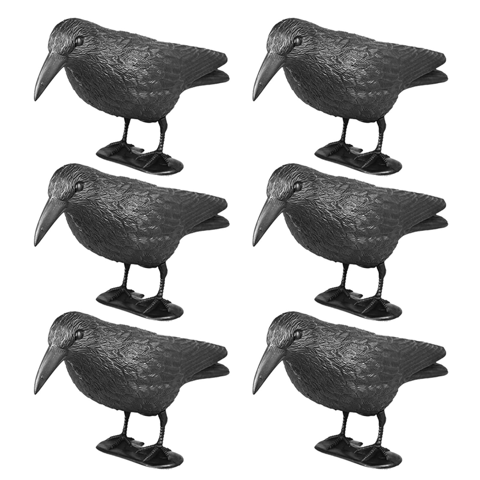 Jierger Hunting 𝑩𝒂𝒊𝒕 Decoration Plastic Scary Bird Garden Crow Jewelry ...