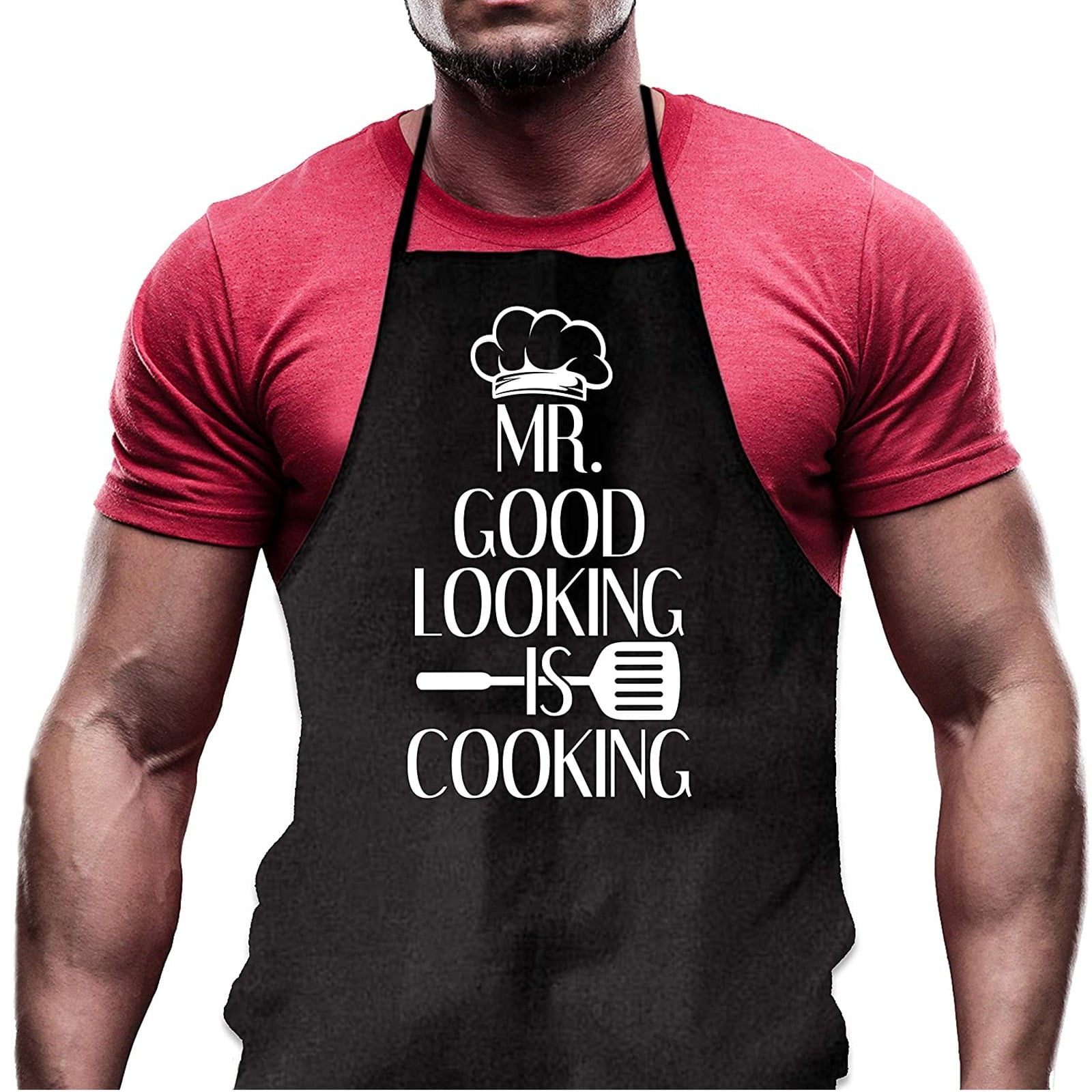 Jierger Men are cooking text cute print family apron kitchen apron for ...
