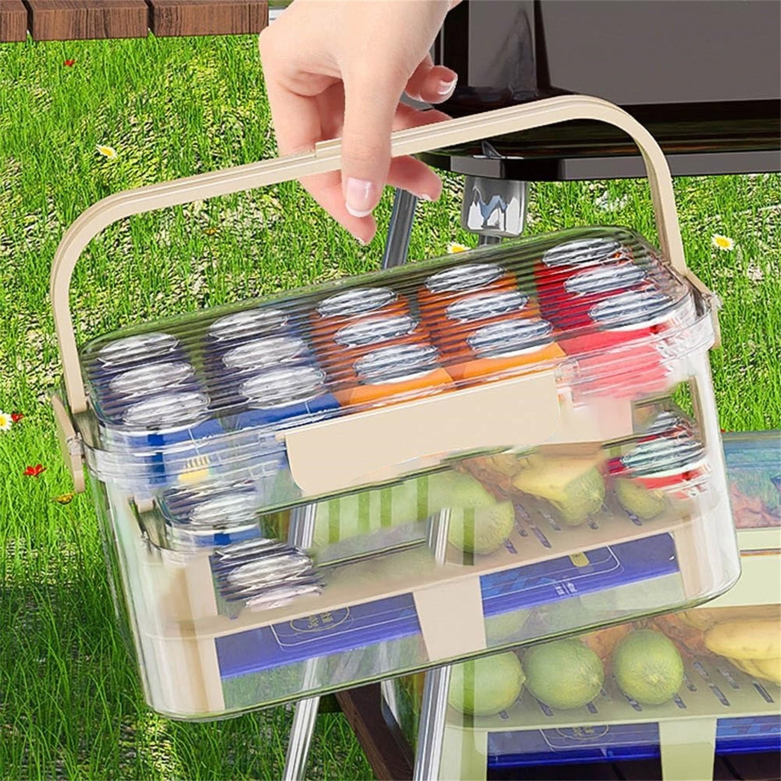 Jierger A Must Have for Picnics! Outdoor Portable Double Layer Fresh ...