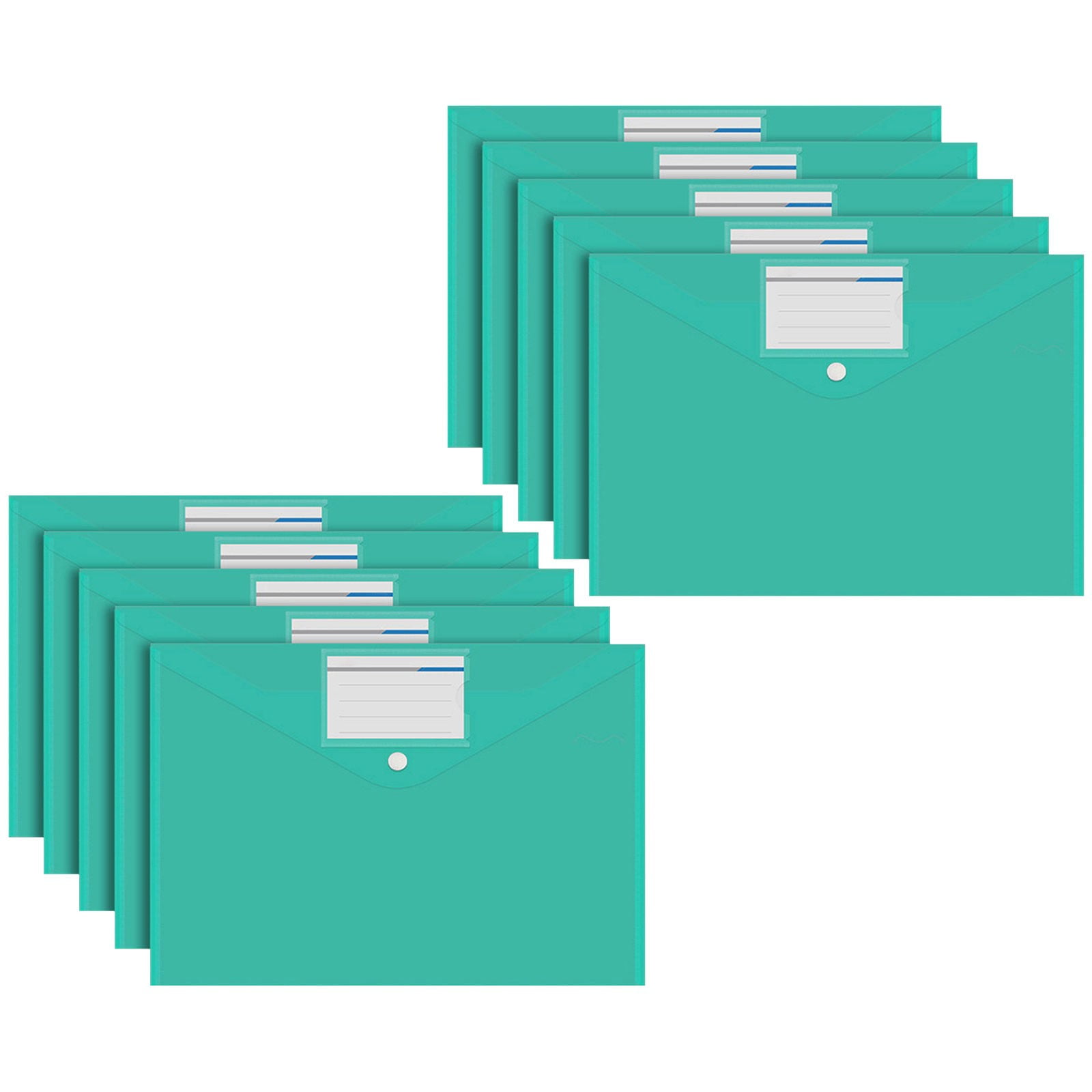 Jierger Plastic Envelopes 10 Pack A4 Letter Size Plastic File Folder ...