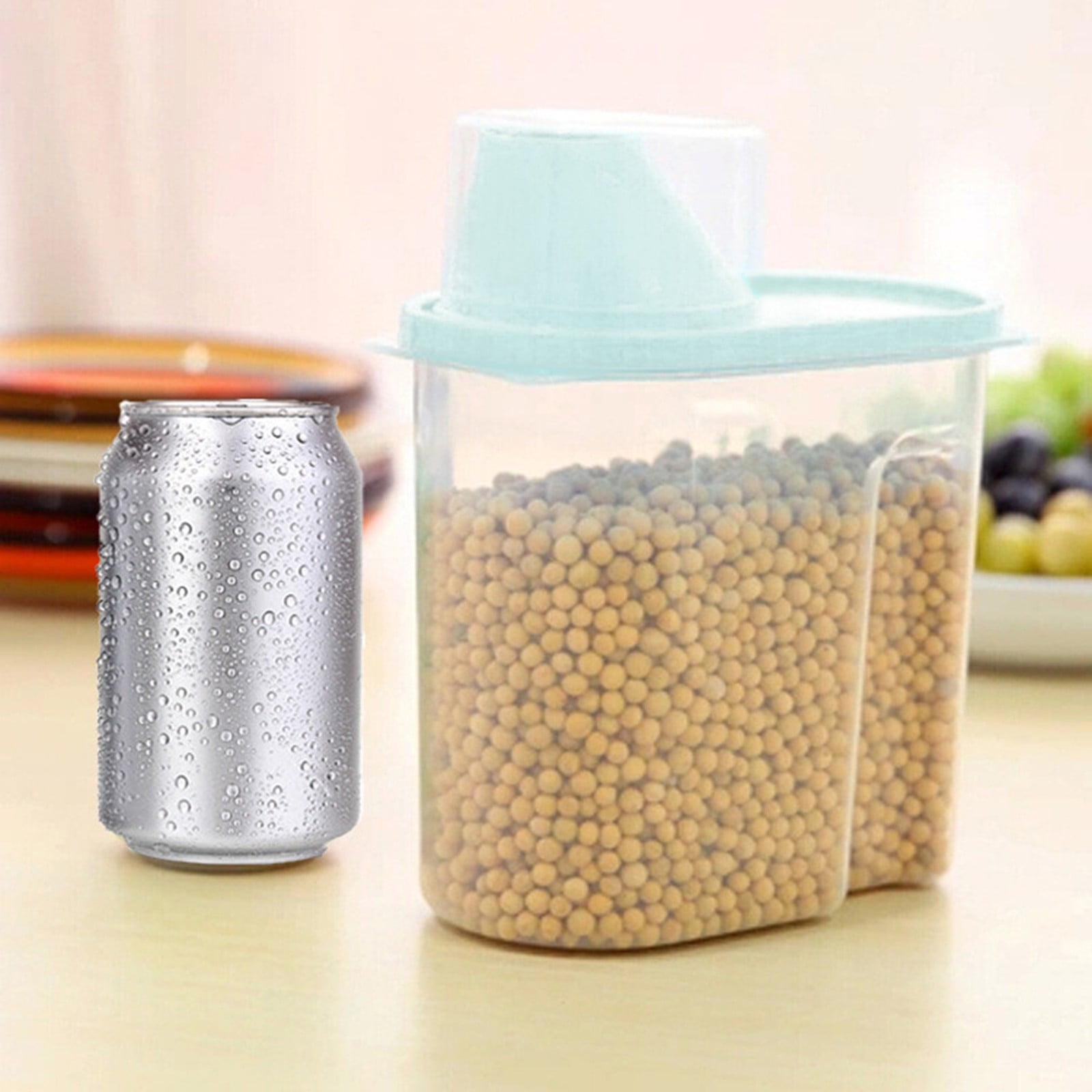 Jierger Rice Storage Container Airtight Cereal Flour Dispenser with ...