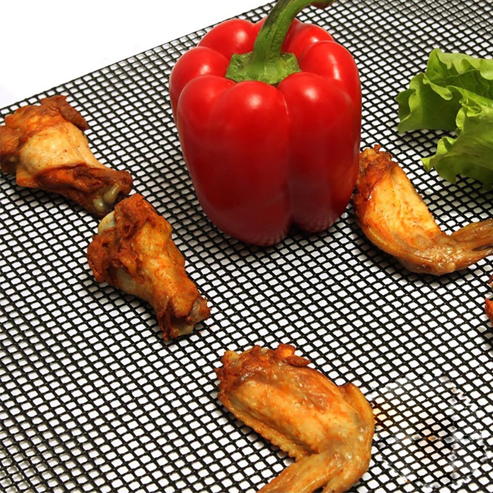 Jierger Square BBQ Mesh Grill Mat Non-Stick Barbecue Grill Sheet Liners ...