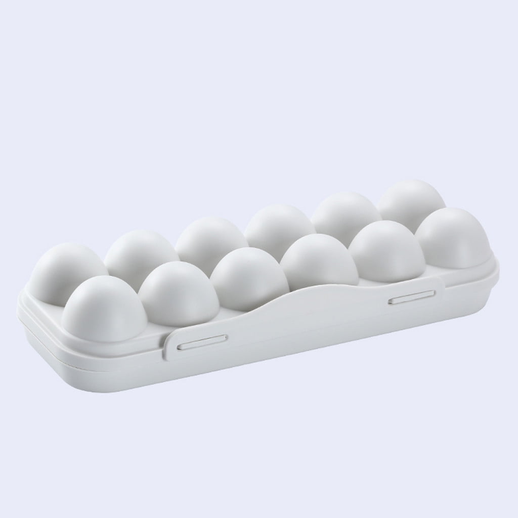 Jierger Stackable Plastic Covered Egg Tray Holder, Storage Container ...