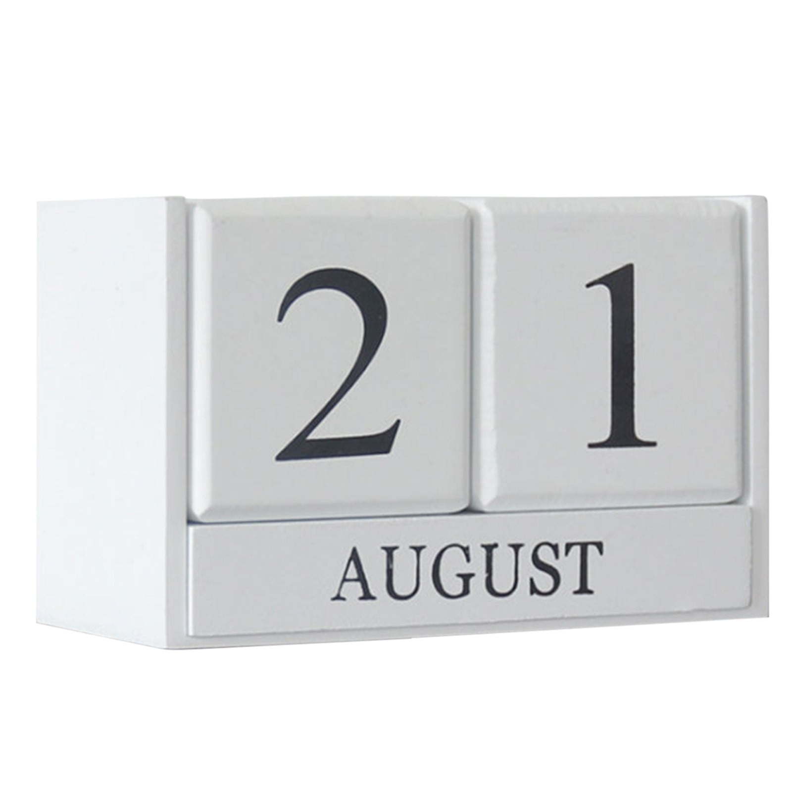 Jierger Vintage Wooden Calendar Desktop Date Display Home Office ...