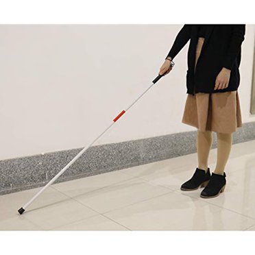 Folding Blind Cane Reflective Red Folding Walking Stick for 𝐕ision ...