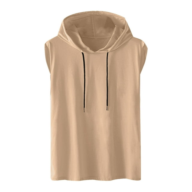 Jieuogg Hooded Tank Tops For Mens 2024 Workout Bodybuilding Muscle Cut