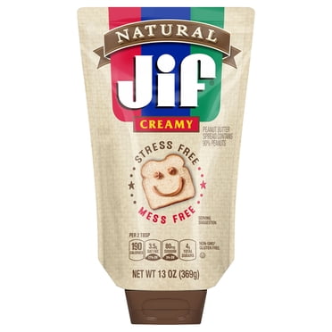 Jif To Go Creamy Peanut Butter, 8- 1.5 oz Cups, Snack Size (Pack of 6 ...
