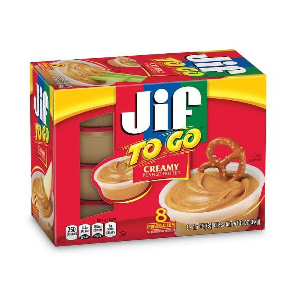 Jif-3PK Jif Spreads, Creamy Peanut Butter, 1.5 oz Cup, 8/Box (24136 ...