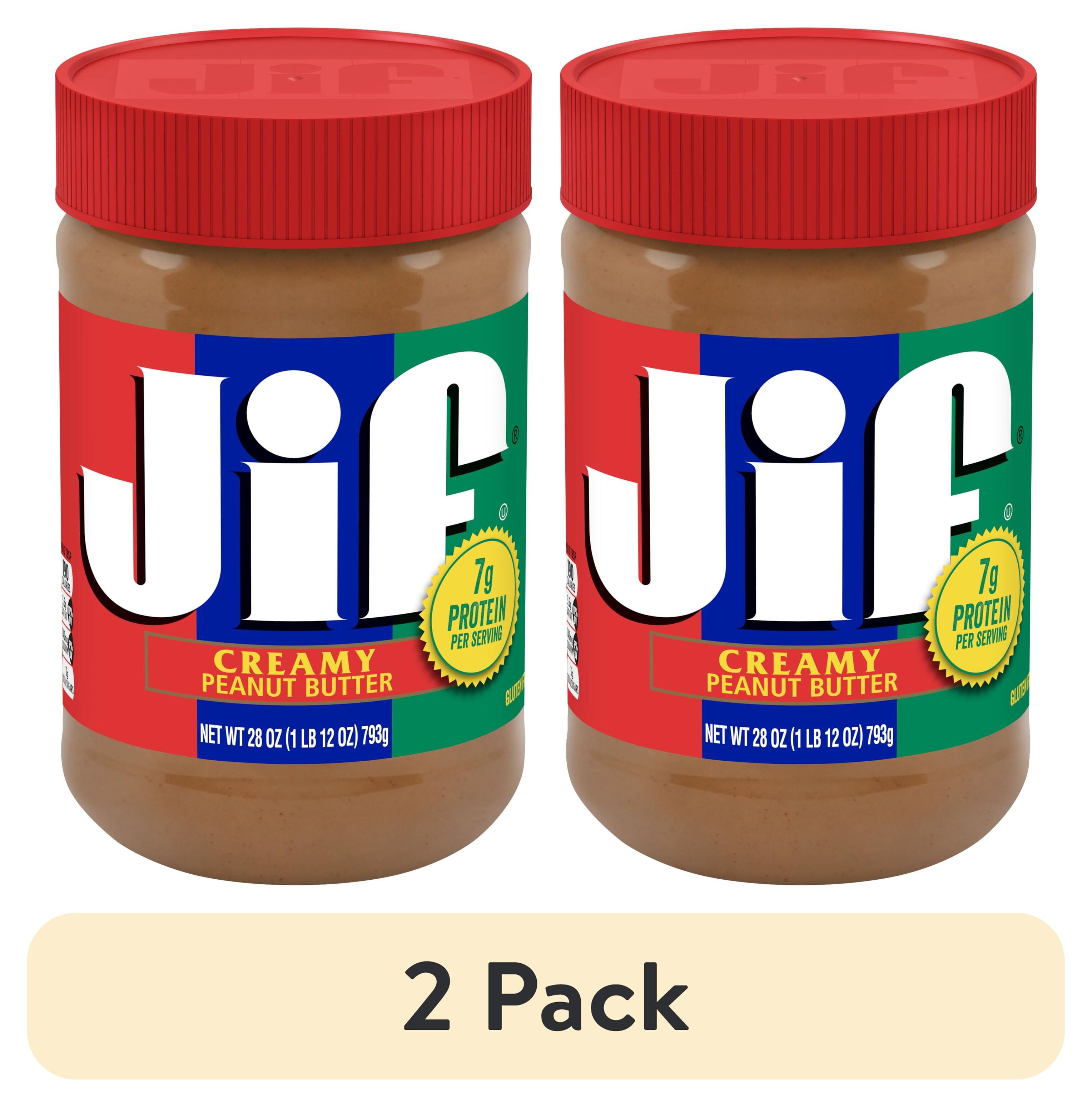 (2 pack) Jif Creamy Peanut Butter, 28-Ounce Jar - Walmart.com