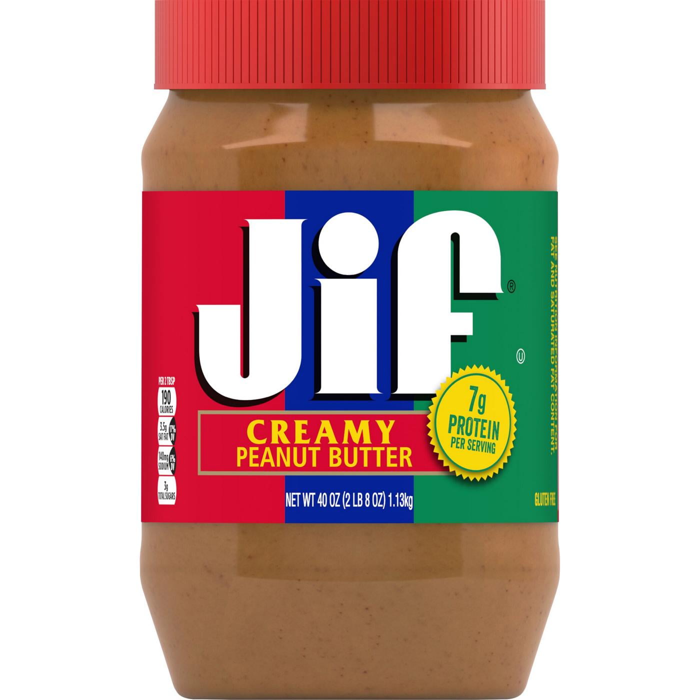 2 Pack Jif Creamy Peanut Butter, 40-Ounce Jar - Walmart.com