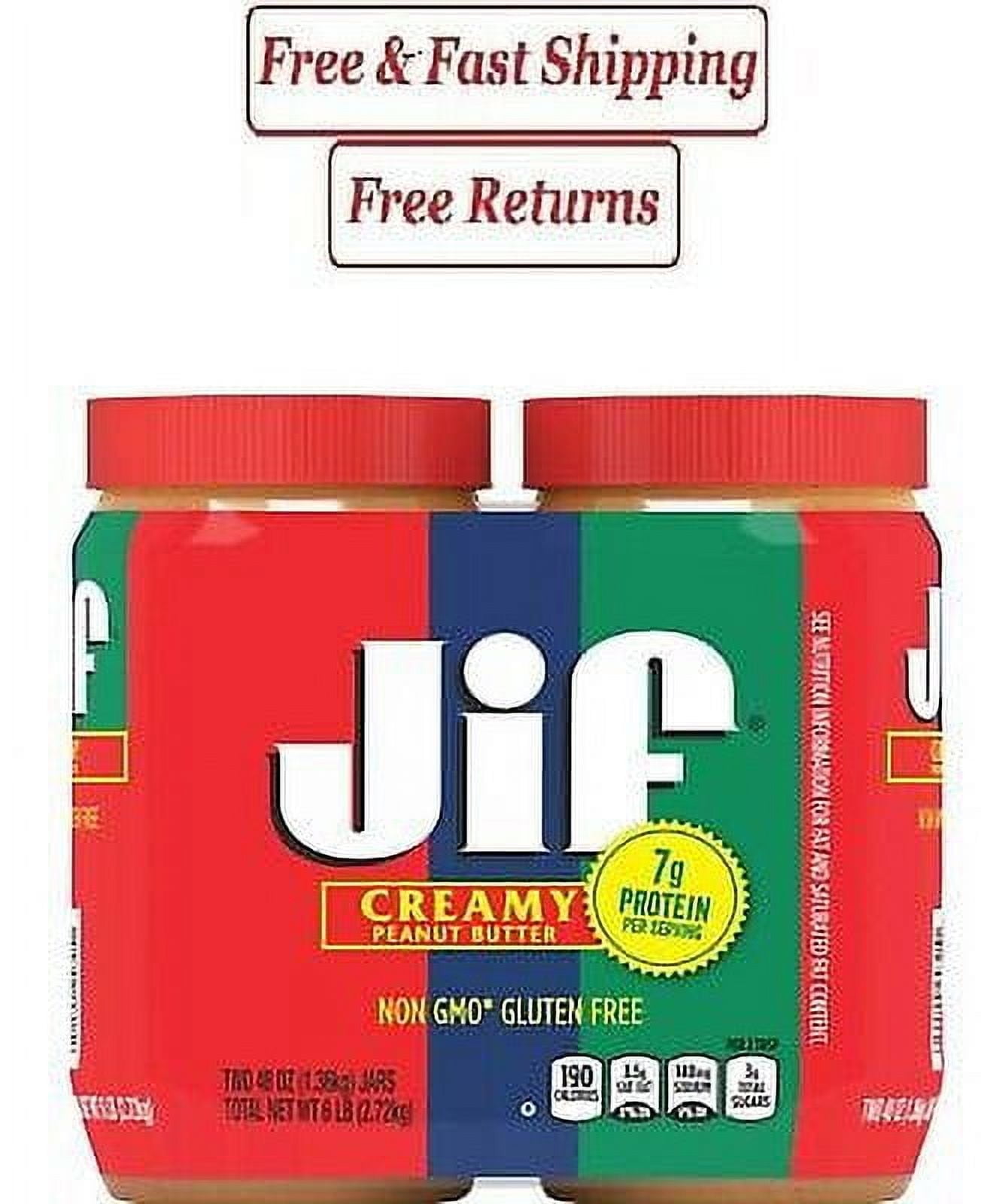 Jif Creamy Peanut Butter Pack, Gluten-Free, Non-GMO, 48 oz. (2 pk ...