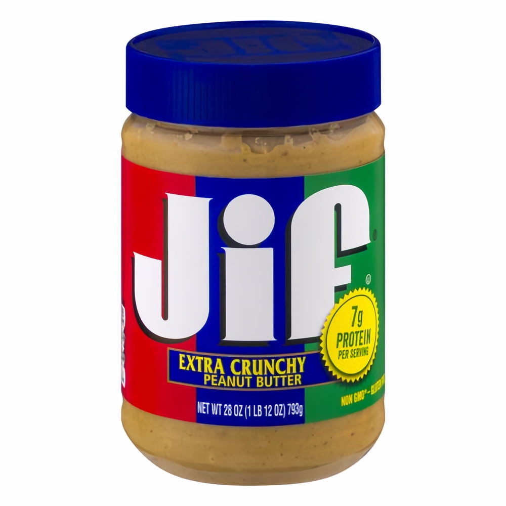 Jif Extra Chunky Peanut Butter, 28 Oz - Pack of 32 - Walmart.com