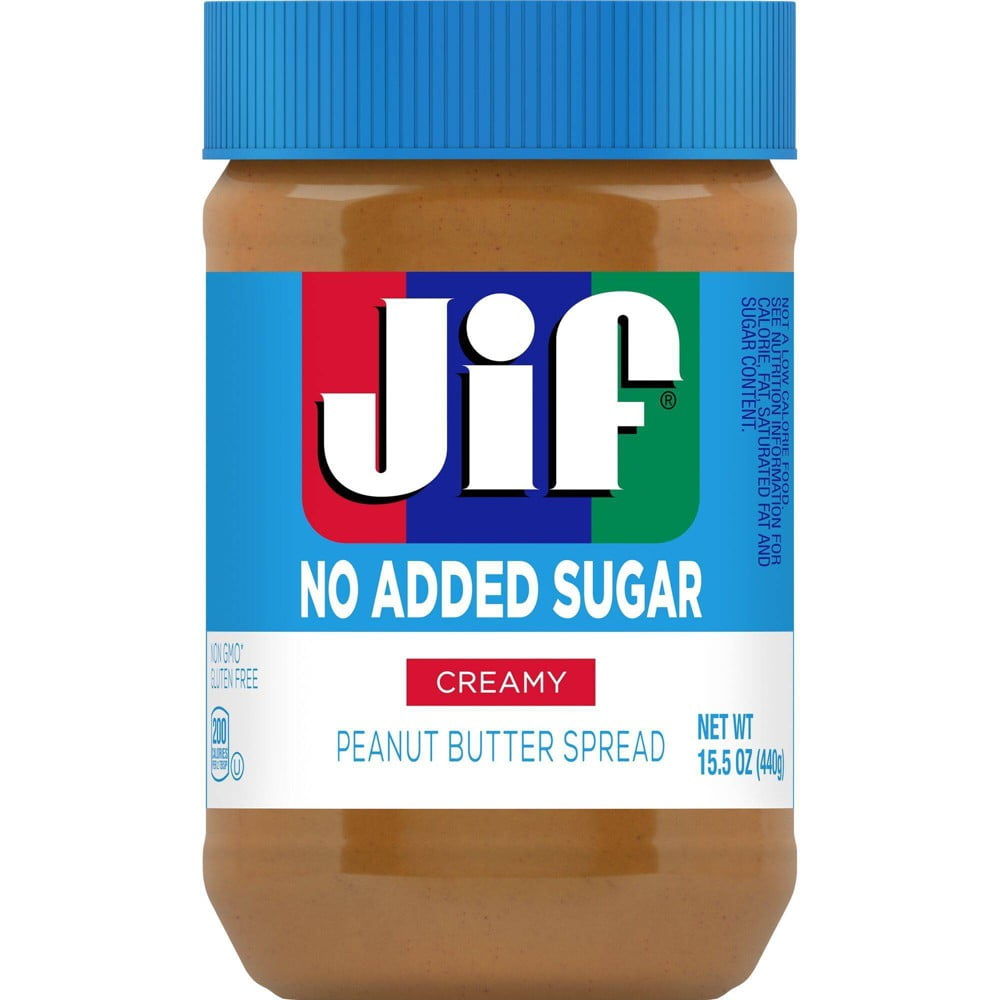 Jif No Added Sugar* Peanut Butter - 15.5oz (Pack of 32) - Walmart.com