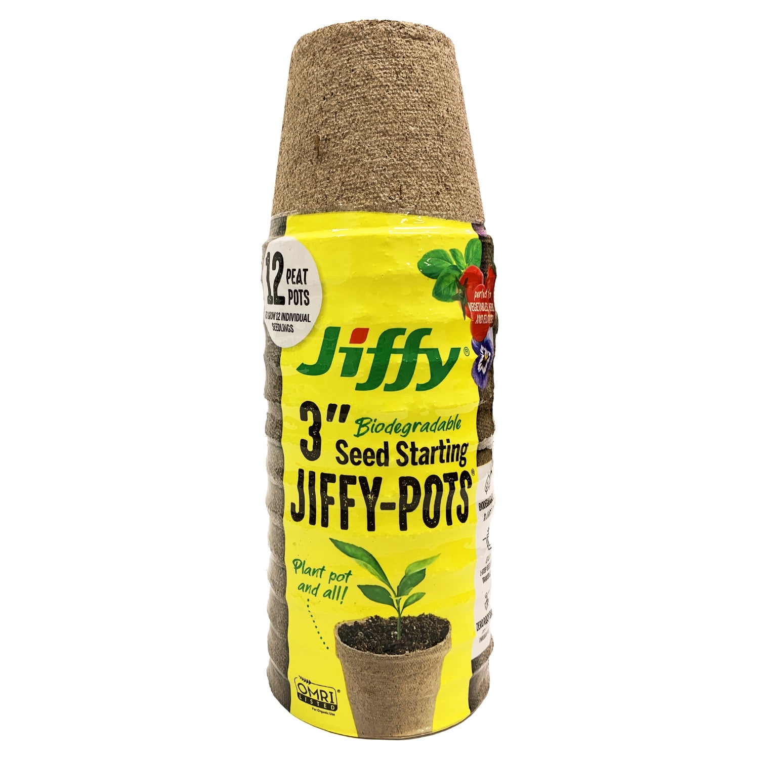 Jiffy 3" Peat Pots, (12 Pack) (2 Pack of 12 Count) - Walmart.com