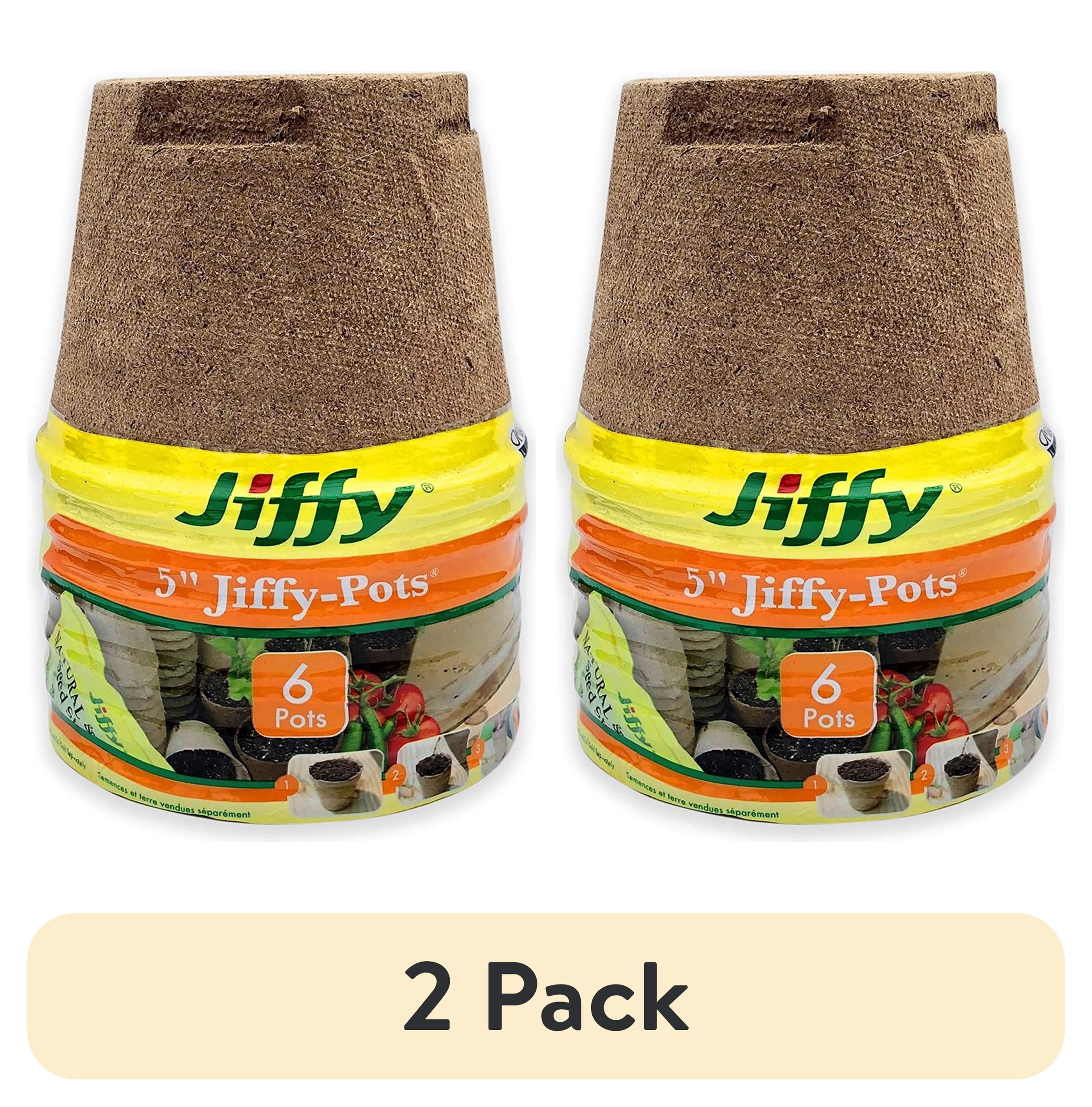 (2 pack) Jiffy 5" Peat Pots, (6 Pack) - Walmart.com