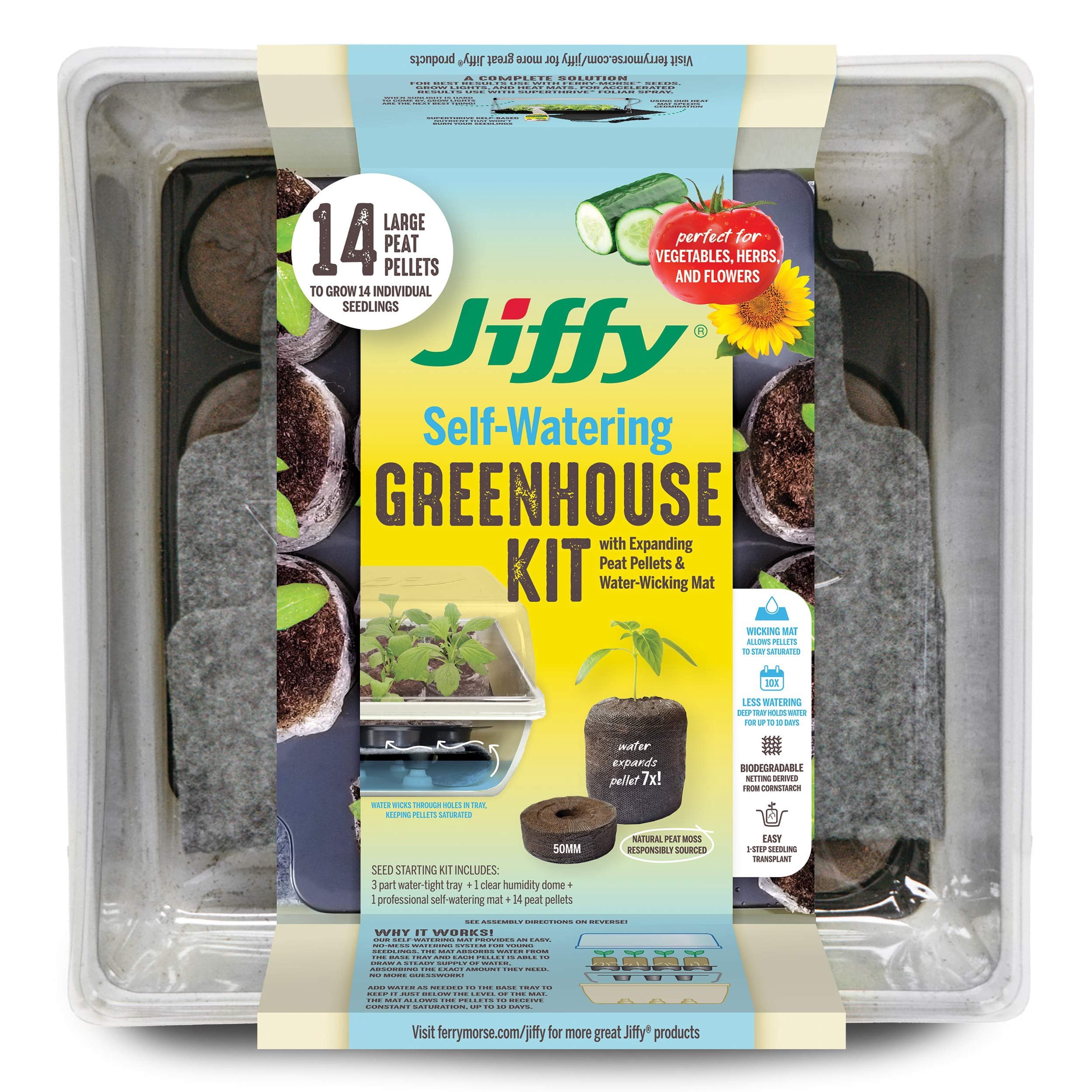 Jiffy 50mm Self-WateringTRDN Seed Starting Tomato & Vegetable ...