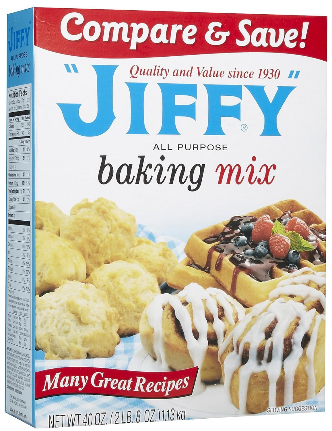 Jiffy All Purpose Baking Mix, 40 oz (Pack of 1) - Walmart.com