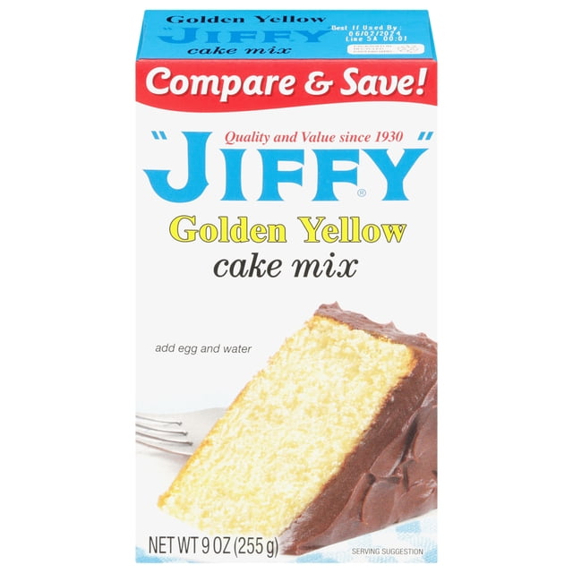 JIFFY Golden Yellow Cake Mix 9 OZ Box - Walmart.com