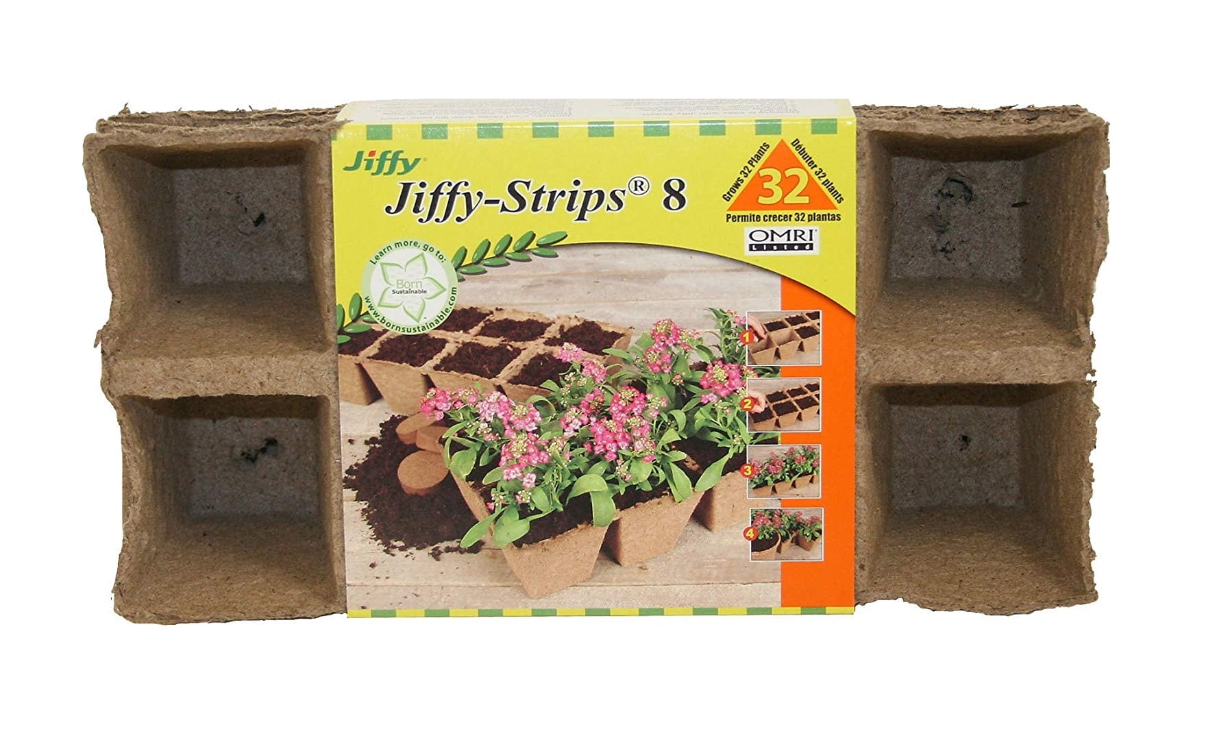 Jiffy JS32 Peat Pot Strip, Peat Moss, Each - Walmart.com
