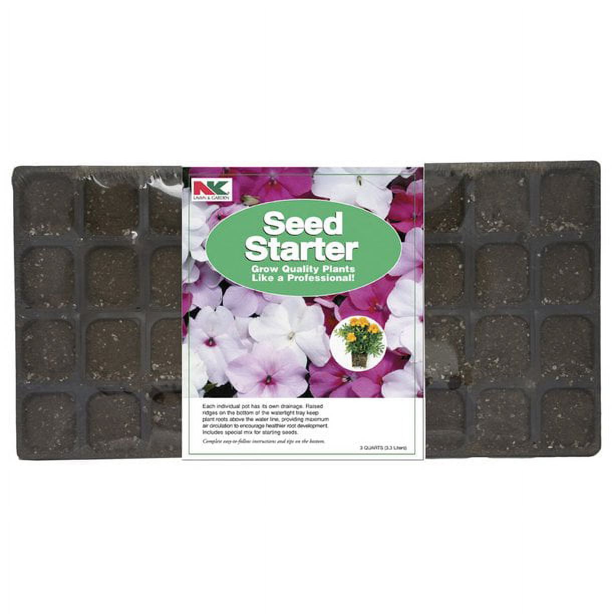Jiffy P36S 11" x 22" Plastic Insert Seed Starting Tray - Quantity of 6 ...