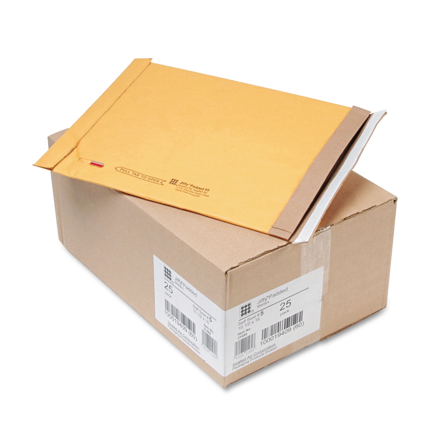 Sealed Air Jiffy Padded Self-Seal Mailer Side Seam #5 10 1/2x16 Golden ...