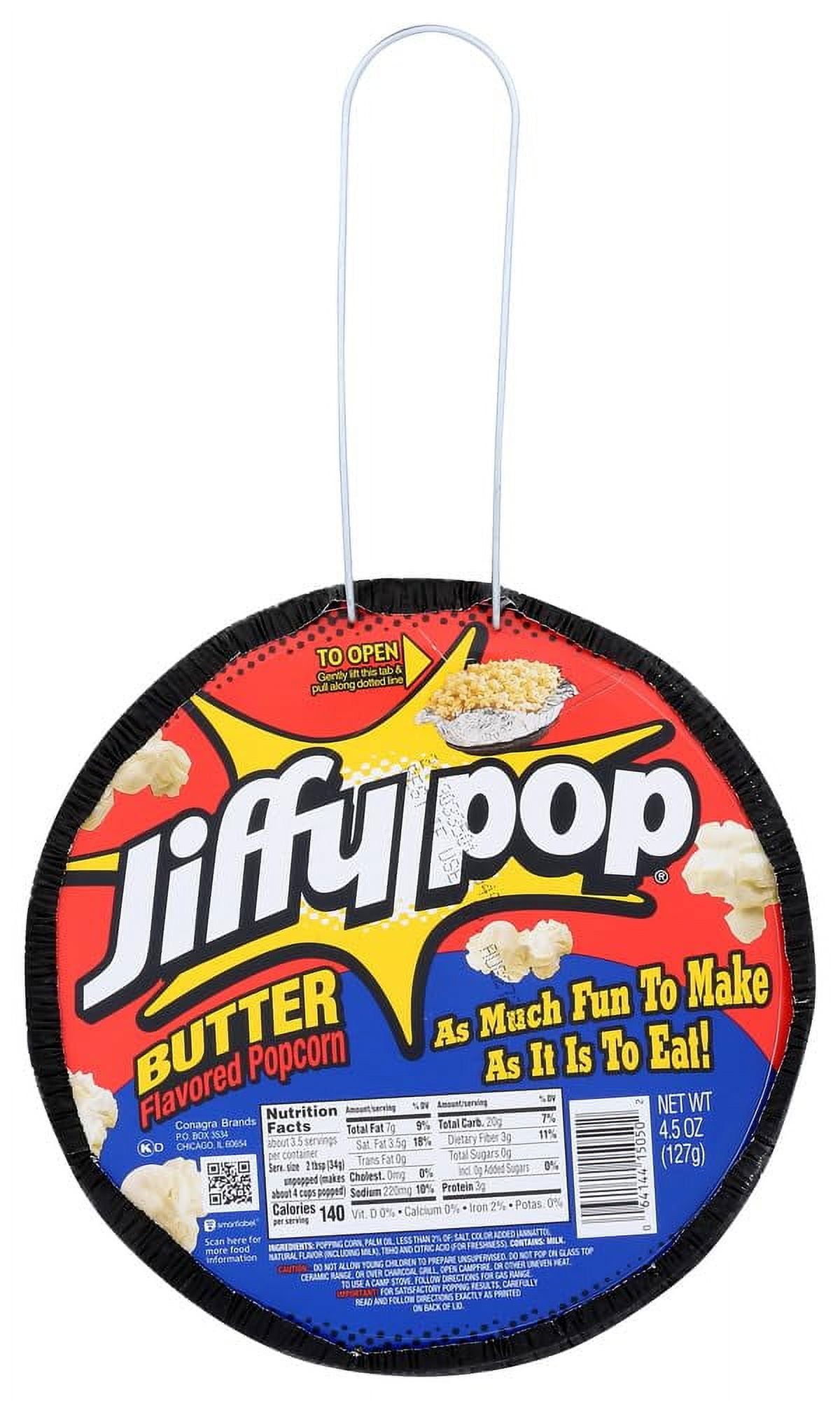 Jiffy Pop Butter-Flavored Popcorn, 4.5 oz (Pack of 10) - Walmart.com