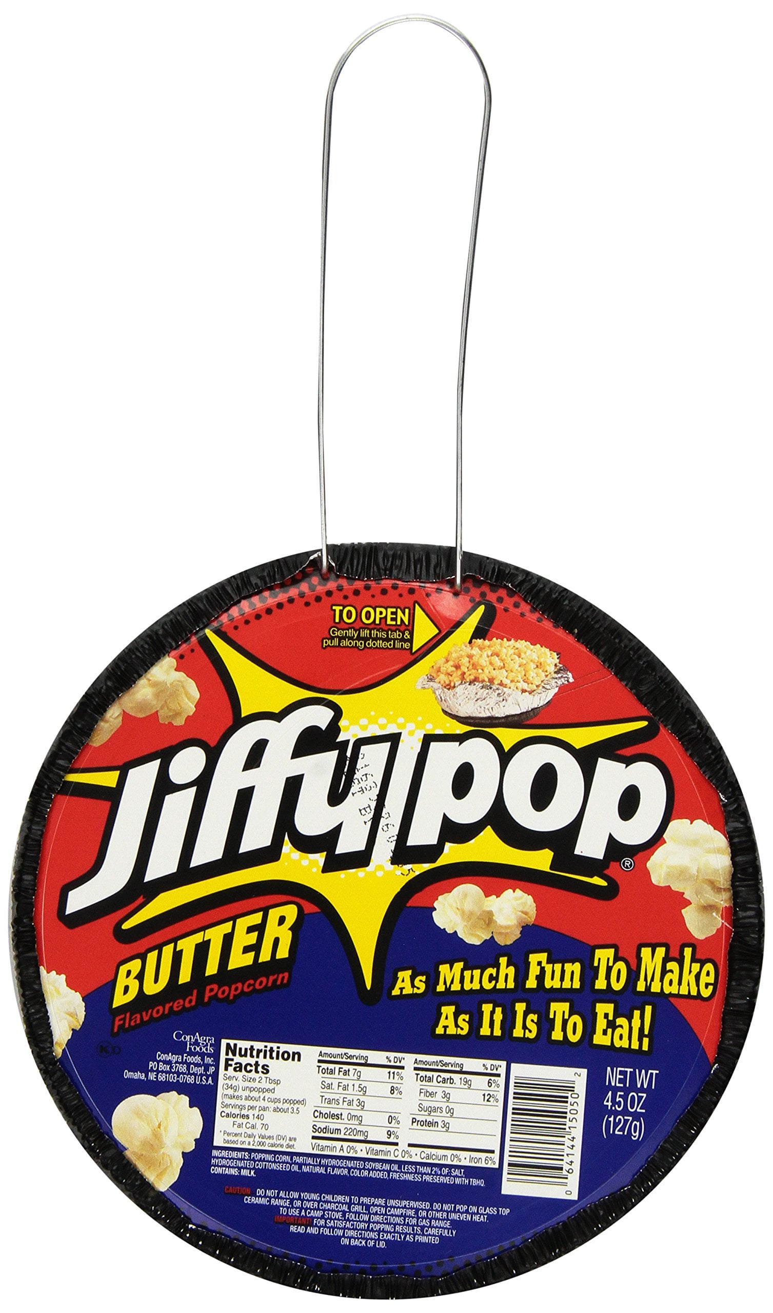 Jiffy Pop Butter Popcorn, 4.5 Ounce -- 12 per case. - Walmart.com