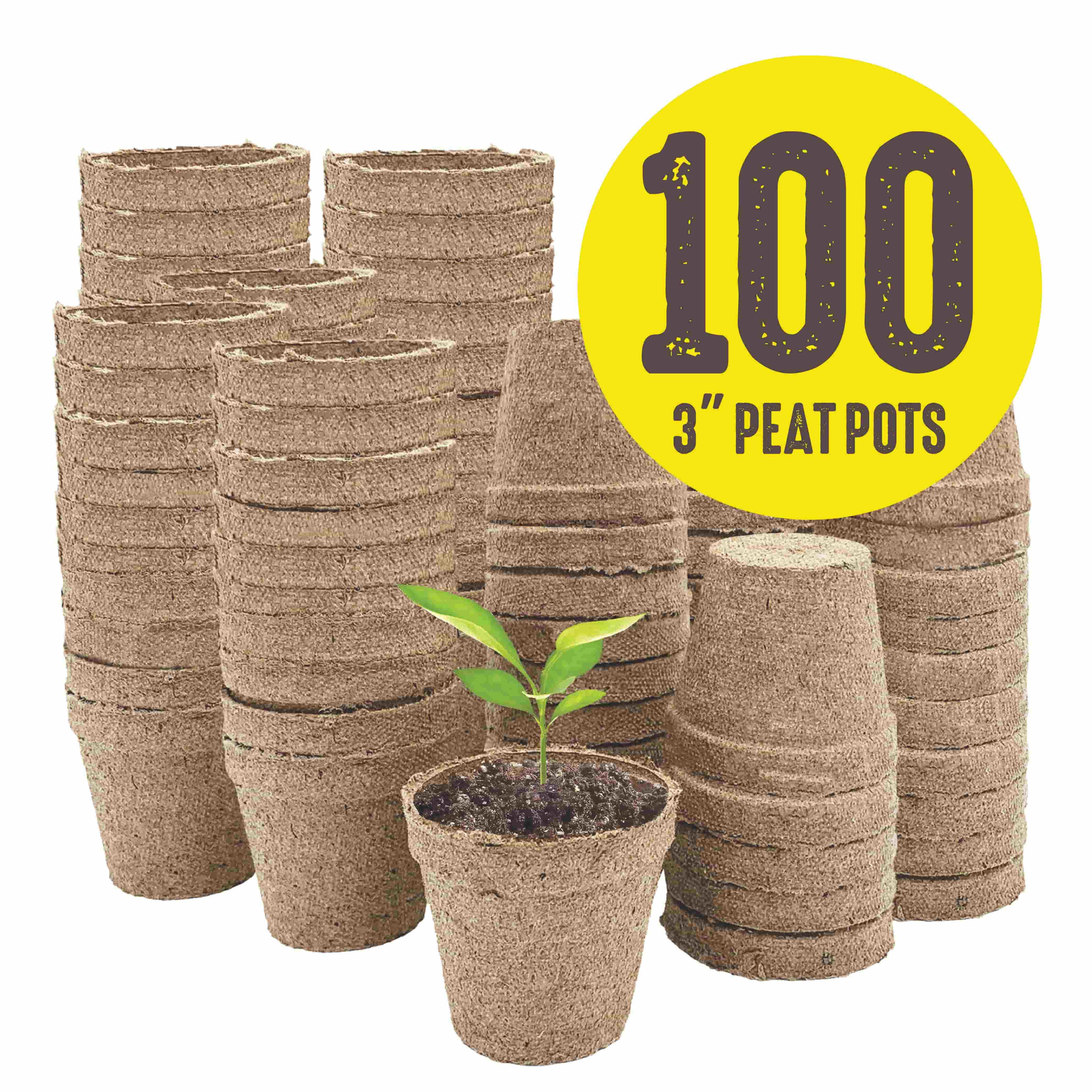 Jiffy-Pots, 3 inch Peat Pots - Walmart.com