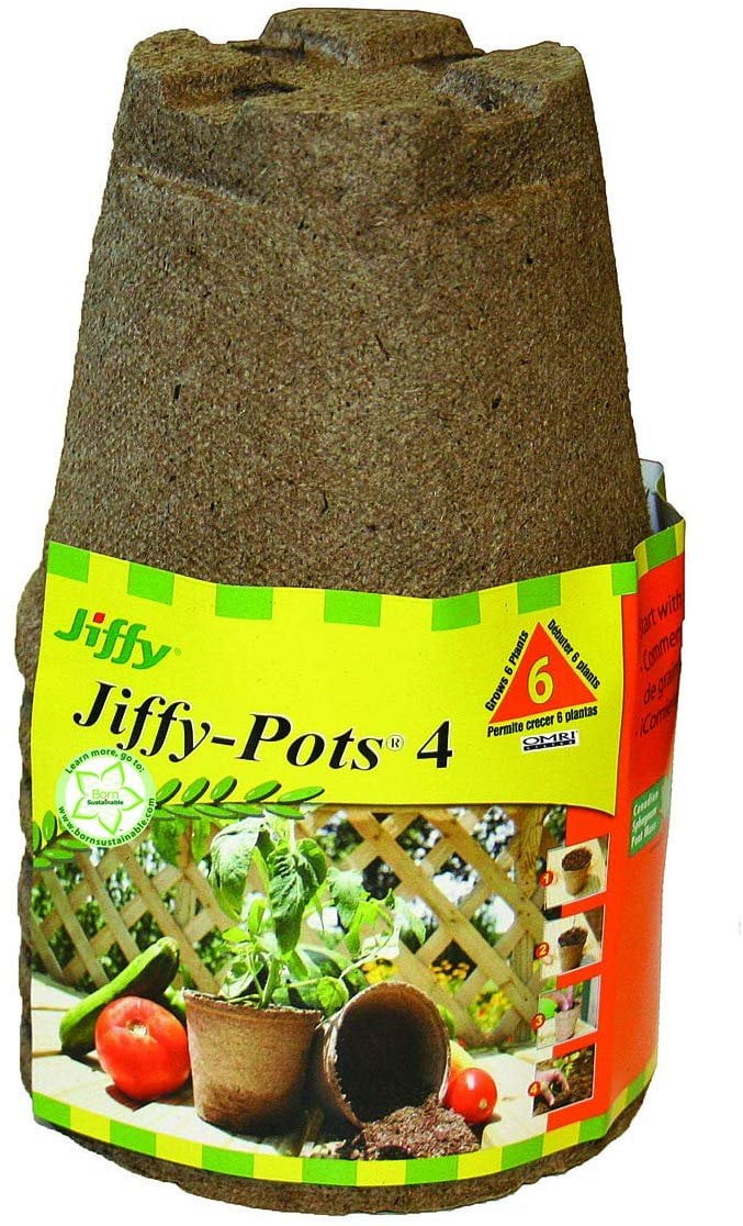 Jiffy Pots 4" Round 6 pack - Walmart.com