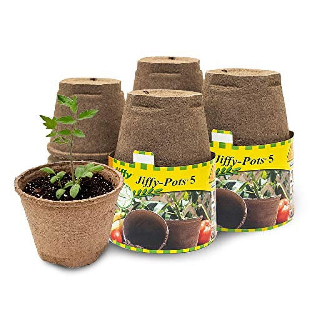 Jiffy-Pots Organic Starting 5" Biodegradable Peat Pots, 6 Count, 4-Pack ...