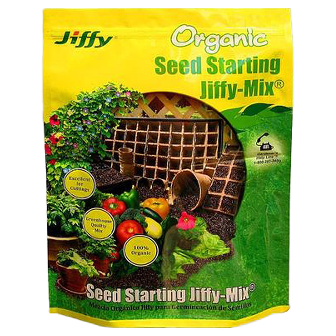 Jiffy Premium Indoor Seed Starter Mix, Organic Peat Growing Soil, 10 QT ...