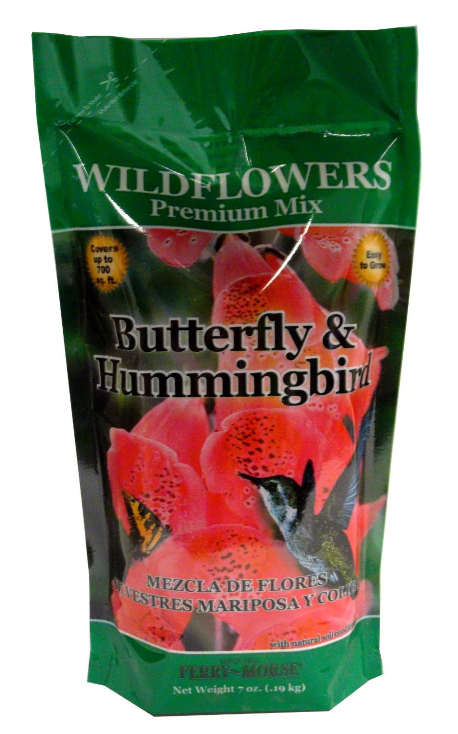 Jiffy Products WFHB18 Hummingbird & Butterfly Wildflower Seeds, 700 Sq ...