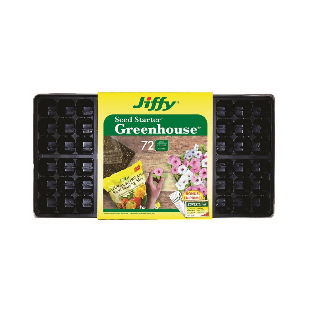 Jiffy T72HST Greenhouse Seed Starter Tray, Black, Each - Walmart.com