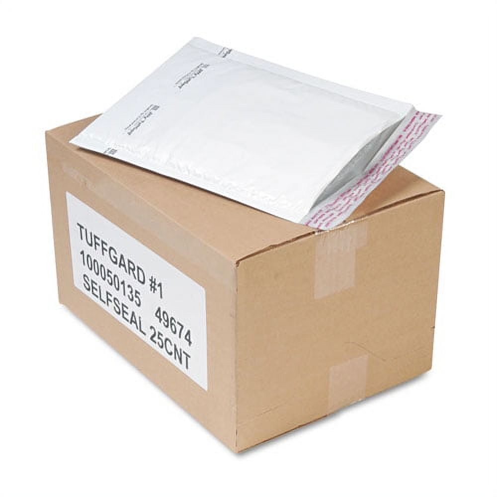 "Jiffy TuffGard Self-Seal Cushioned Mailer,#1, Barrier Bubble Air Cell ...