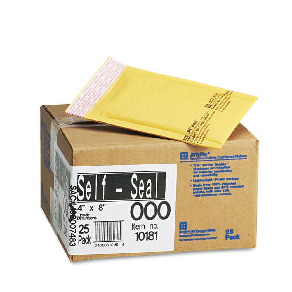 "Jiffylite Self-Seal Bubble Mailer, #000, Barrier Bubble Air Cell ...
