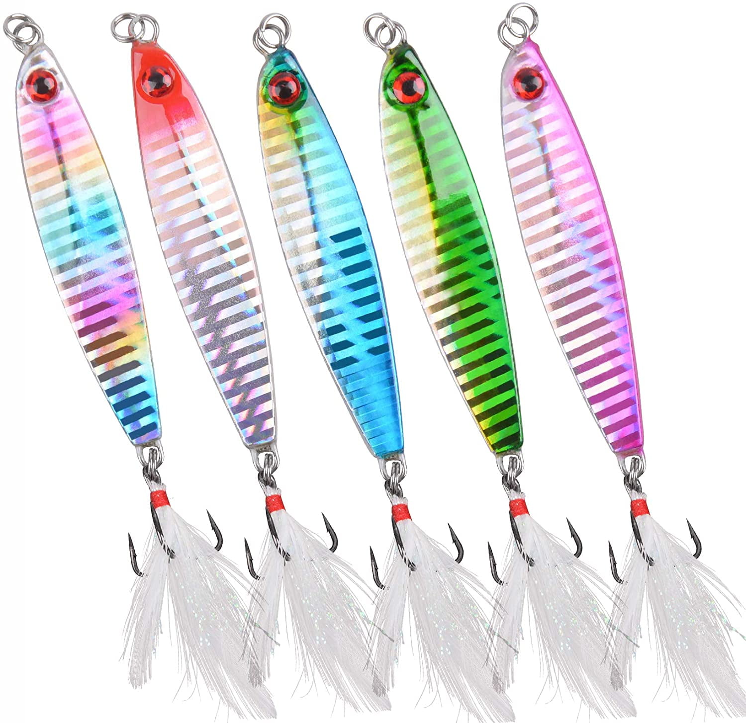 Jig Fishing Lures Sinking Metal Spoons Casting Lures Artificial Bait ...