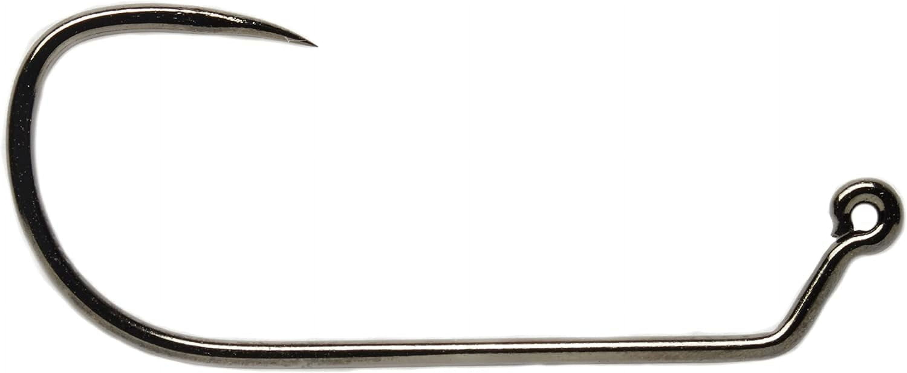 Jig Force Long Shank Barbless Hook Black FM5130 - Walmart.com