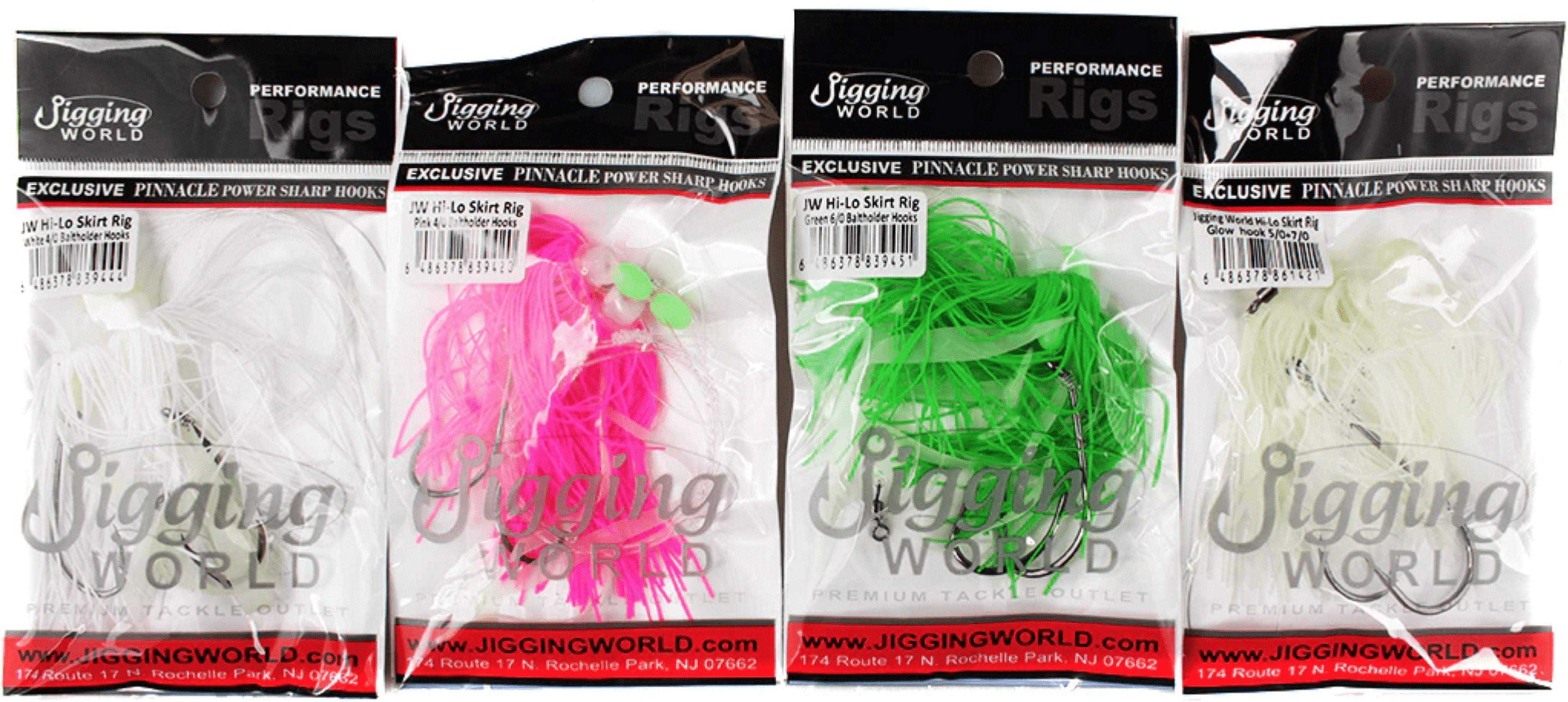 Jigging World Hi-Lo Silicone Skirt Rig- 4/0- Pink - Walmart.com