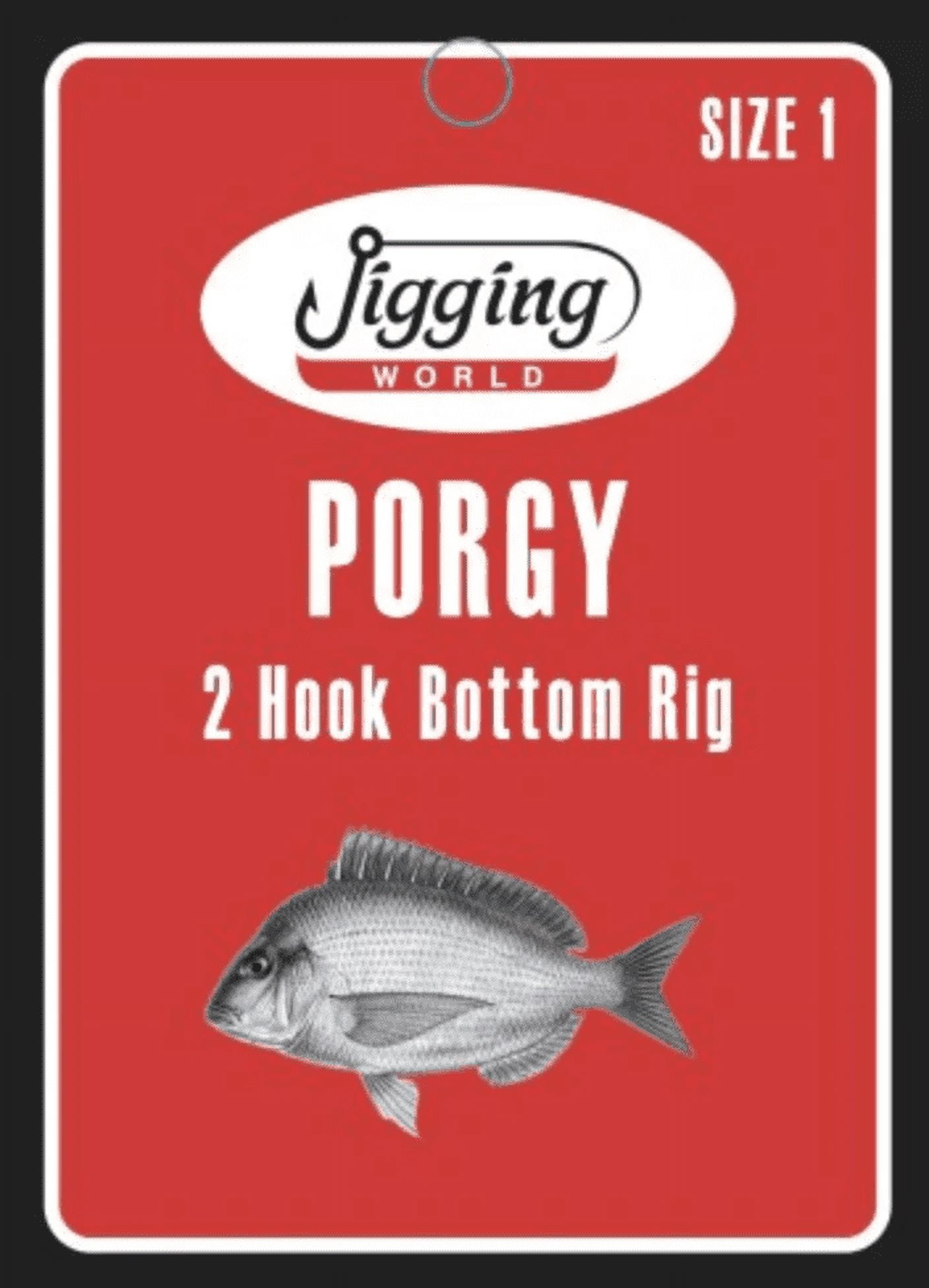 Jigging World RIG JW-PRBTM-1 PORGY BOTTOM 2 HOOKS ON MONO SIZE 1 ...