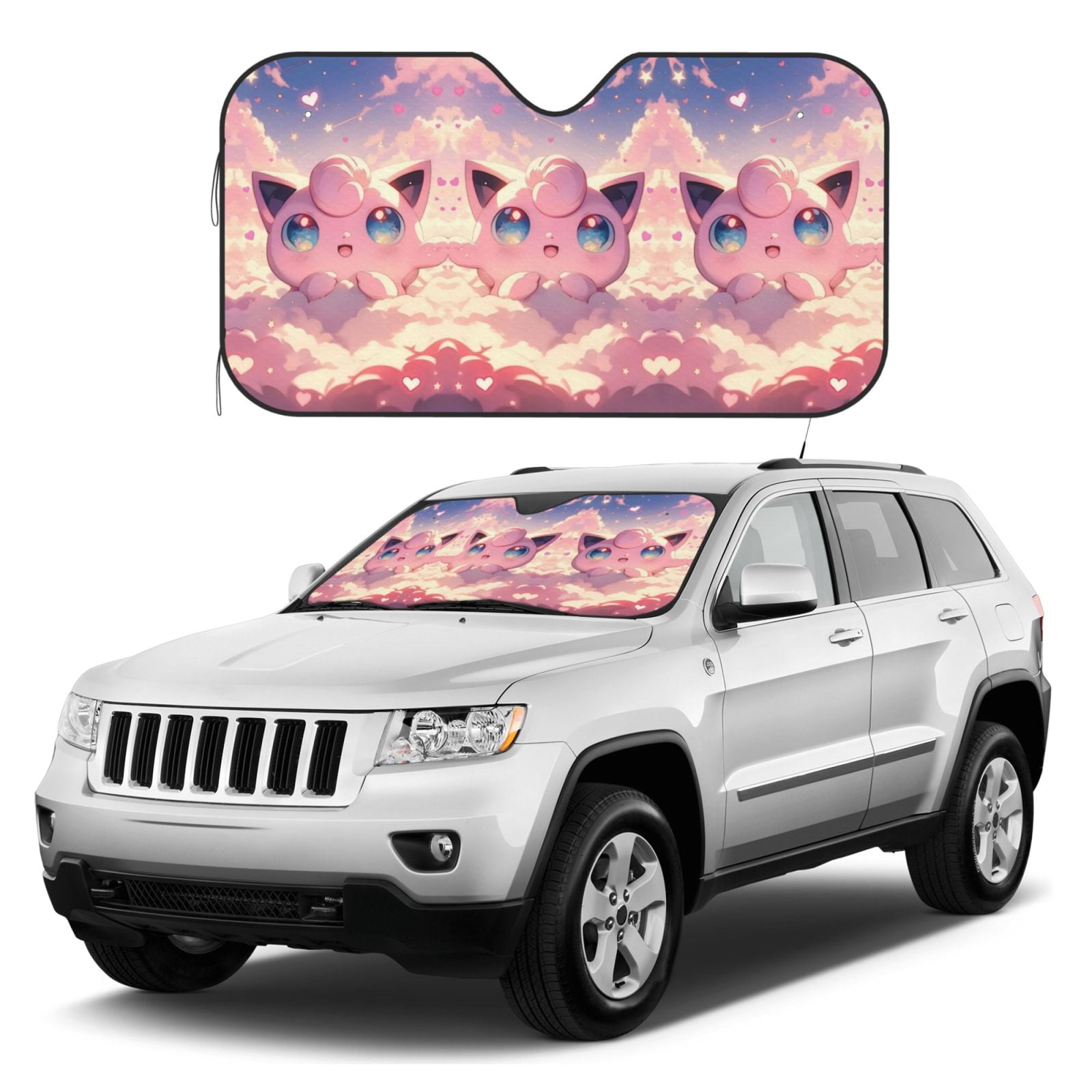 Jiggly-Puff Sun Shade, Car Front Window Shades Sunshade, Cover Sun ...
