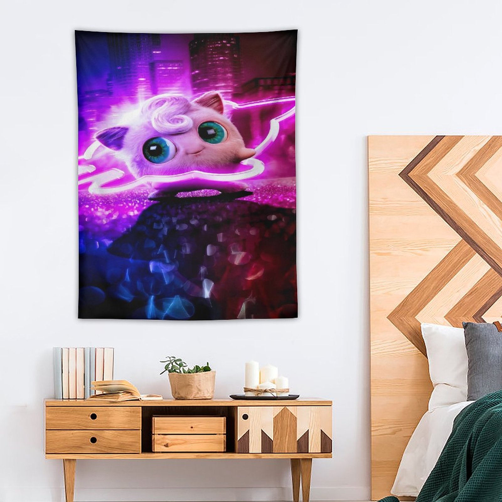 Jigglypuff Tapestry Bedroom Indie Vertical Tapestry Wall Hanging for ...