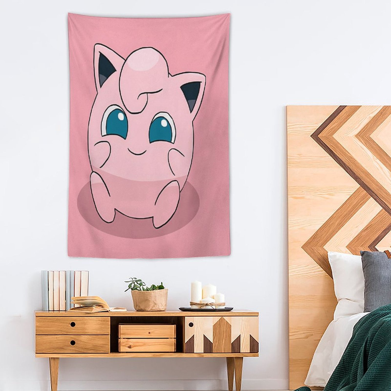 Jigglypuff Tapestry Bedroom Indie Vertical Tapestry Wall Hanging for ...