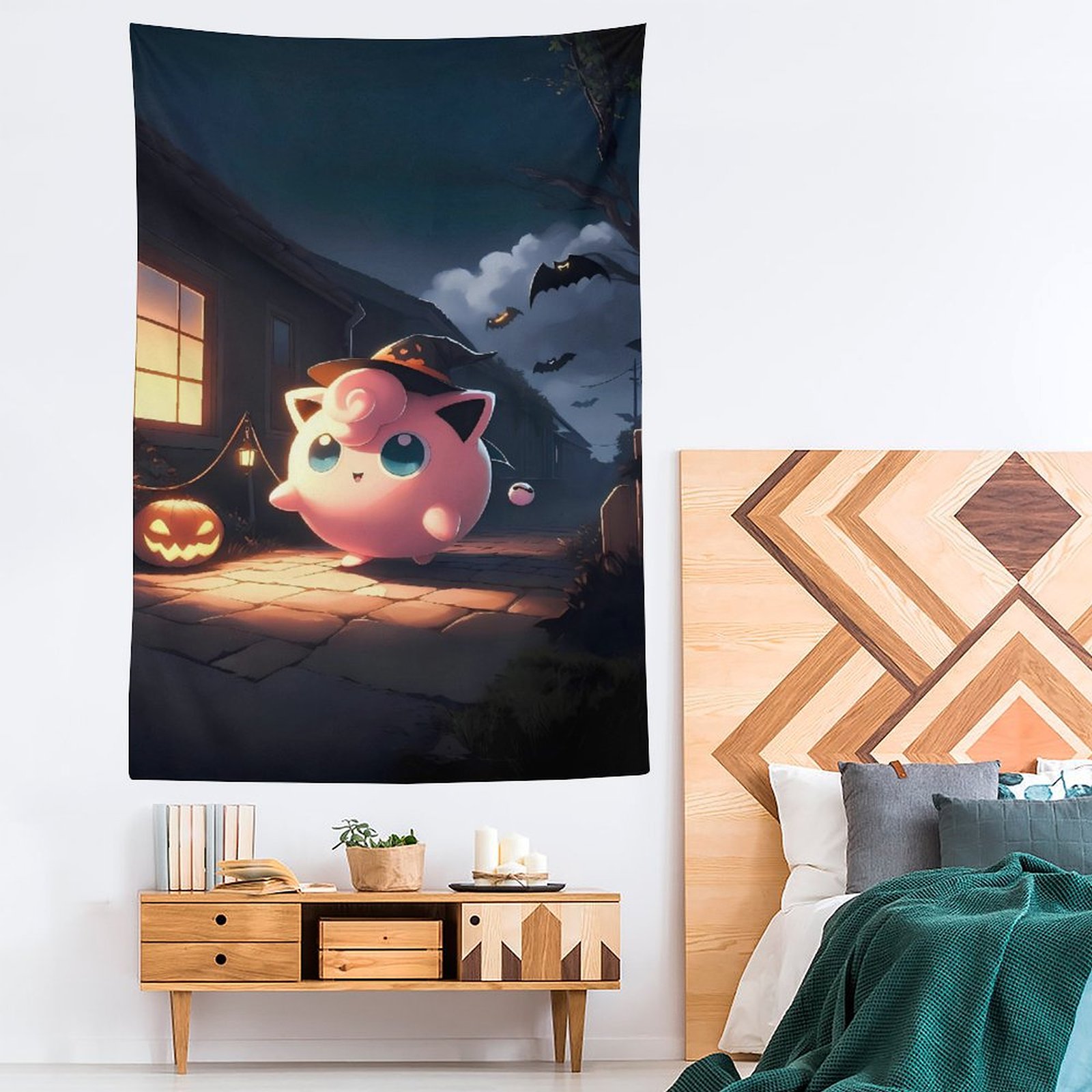 Jigglypuff Tapestry Bedroom Indie Vertical Tapestry Wall Hanging for ...