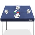 Jigitz Fitted Game Table Cover Blue - Poker Felt Table Cover 34in x ...